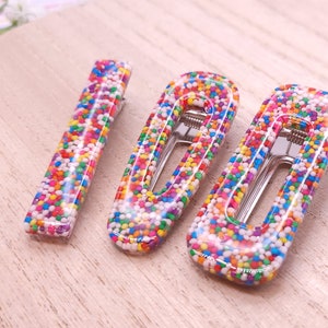 Rainbow Barrette, Sprinkle Jewelry Accessory, Rainbow Hair Clip, Hair ...