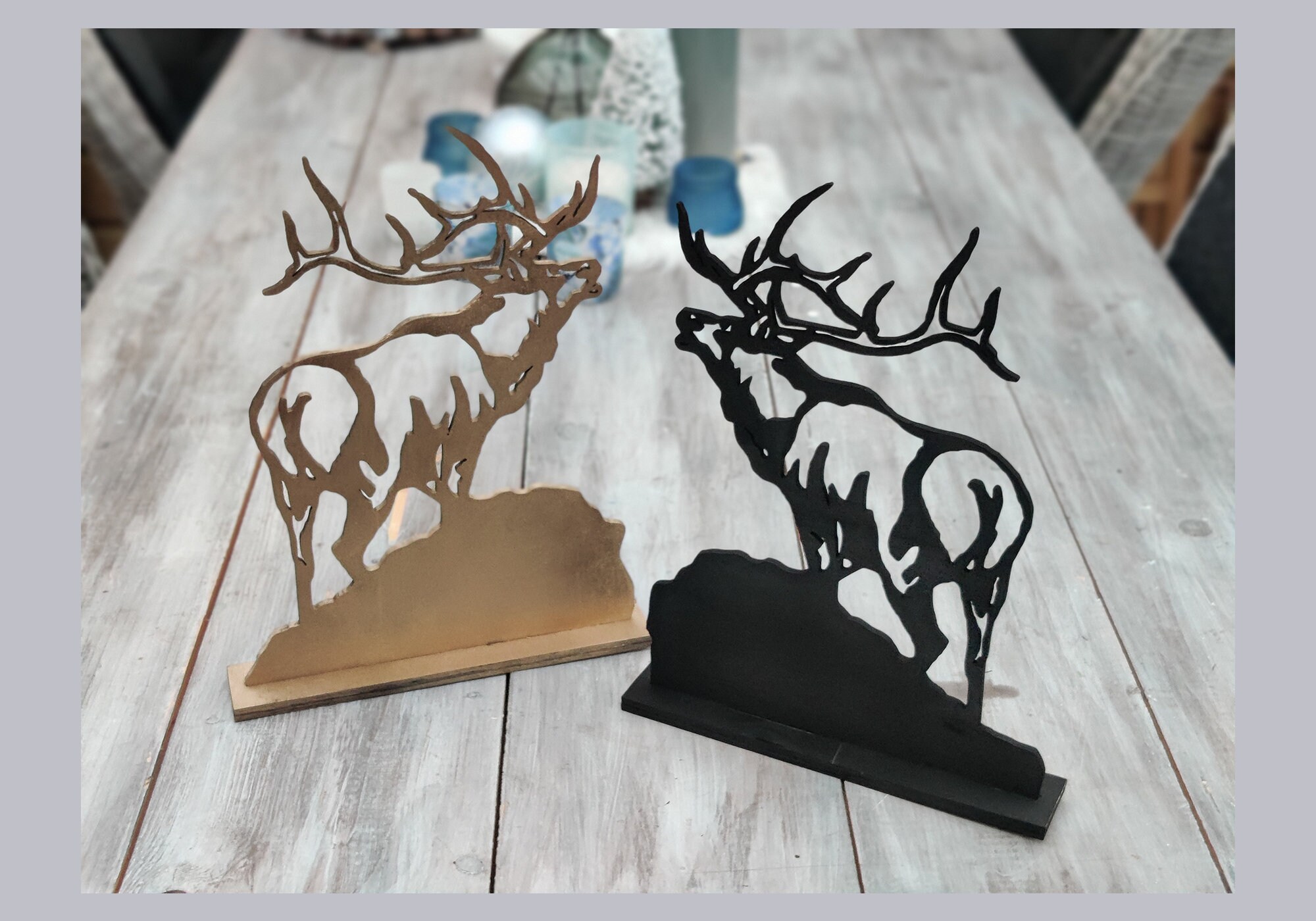Laser Cut Template Deer Decoration - Etsy