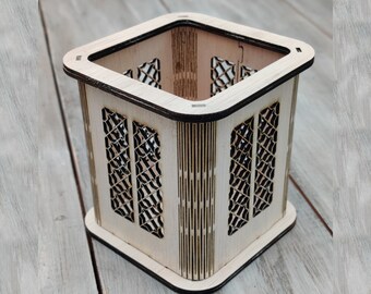 Laser Cut Template Vintage Round Lantern | Etsy