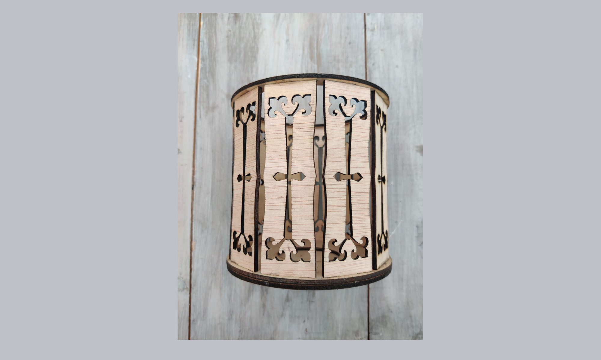 Laser Cut Template Vintage Round Lantern - Etsy