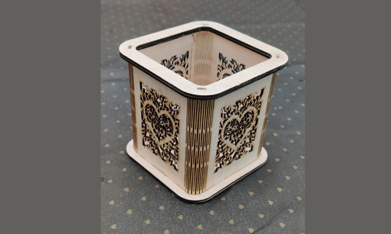 Laser Cut Template Vintage Lantern Valentine | Etsy