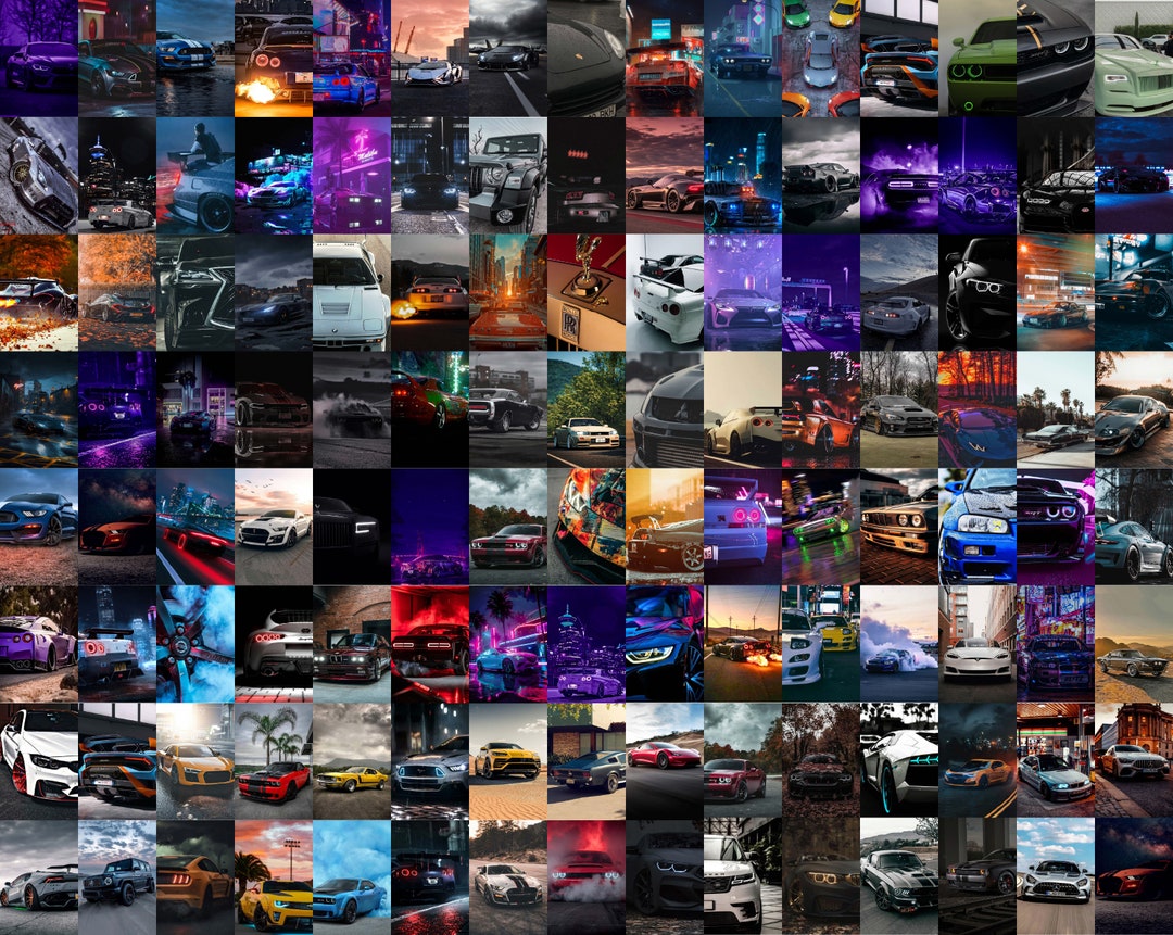 125 JDM Car Wall Collage Kit Sports Car Collage Kit - Etsy UK