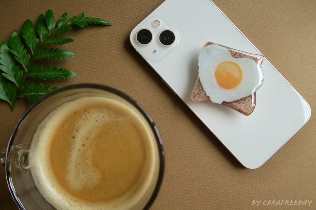 Egg on Toast Phone Grip/foodie Phone Accessory/breakfast Reminder/phone ...