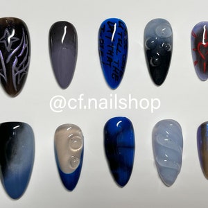 Billie Eilish HMHAS - Birds of a Feather Press on Nails, Concert Nails ...