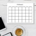 Minimalist Monthly Calendar - Etsy