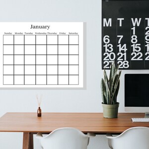 Minimalist Monthly Calendar - Etsy