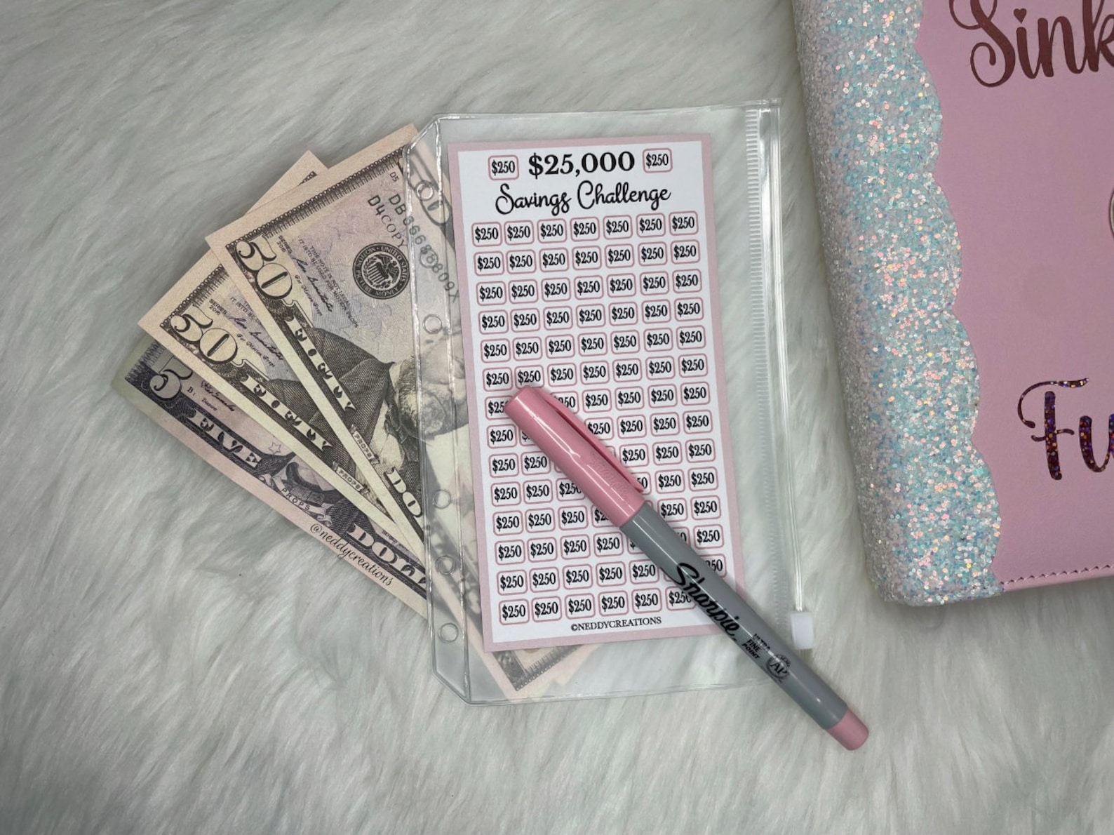 25K Savings Tracker Money Saving Challenge Savings Challenge - Etsy