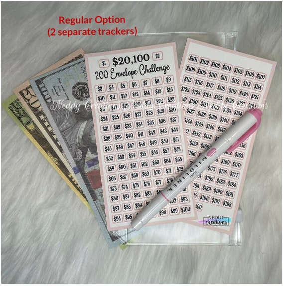 200 Envelope Challenge Money Saving Challenge Savings - Etsy