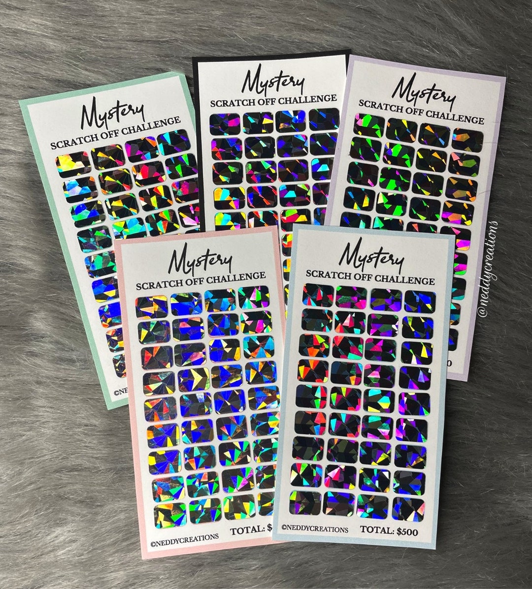Mystery Savings Scratch off Challenge Tracker - Etsy