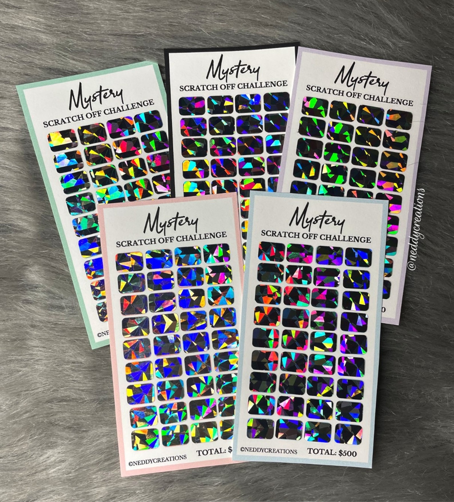 Mystery Savings Scratch off Challenge Tracker - Etsy