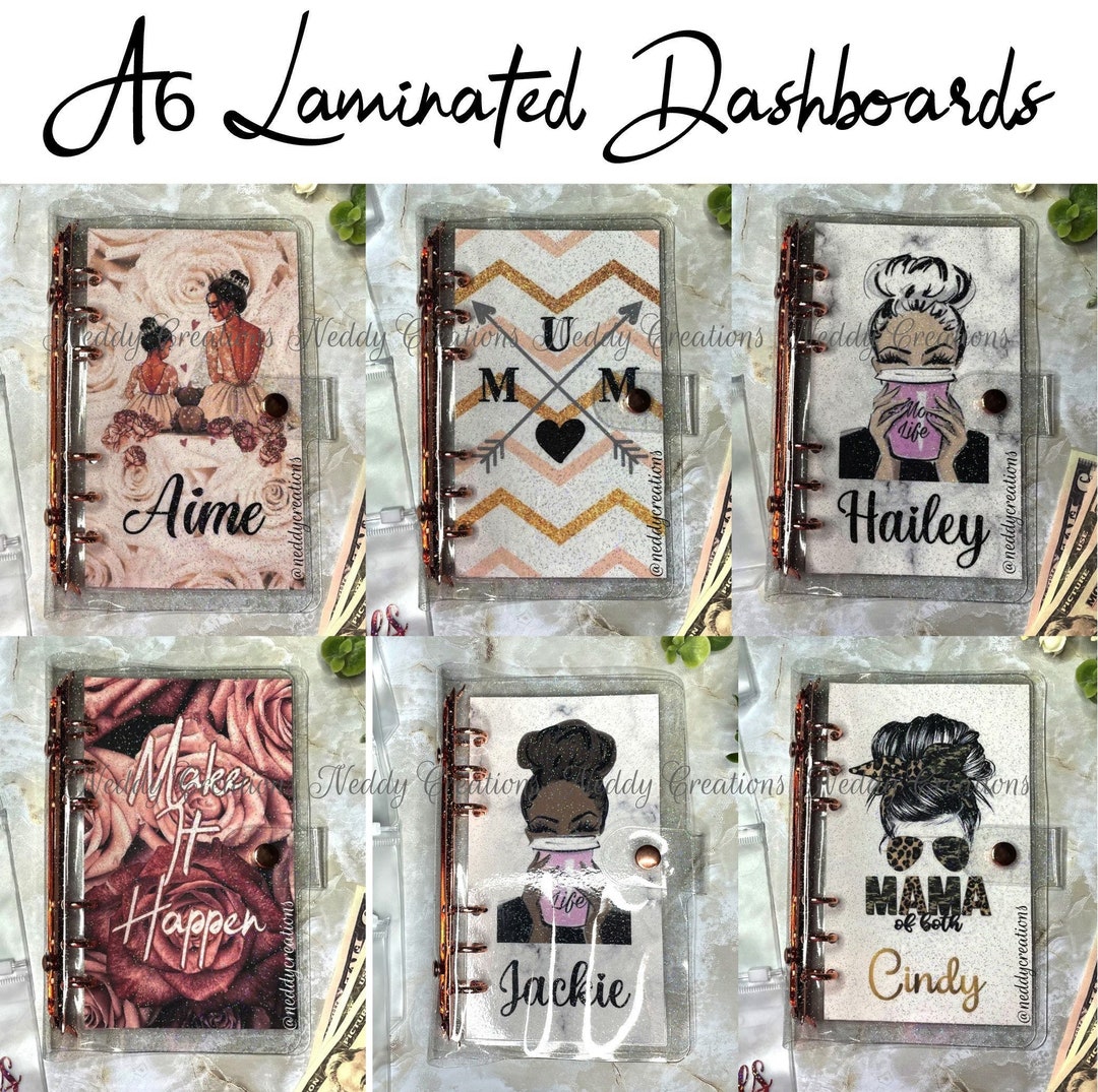 A6, Budget Binder Dashboard, A6 Laminated Dashboard, Binder Insert, A5 ...
