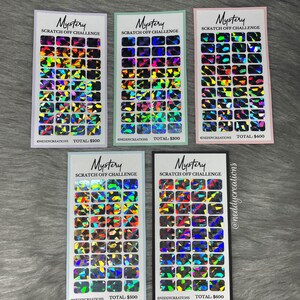 Mystery Savings Scratch off Challenge Tracker - Etsy