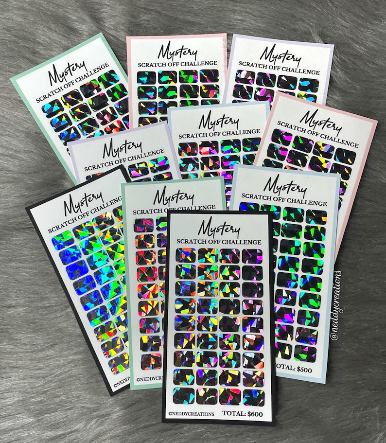 Mystery Savings Scratch off Challenge Tracker - Etsy