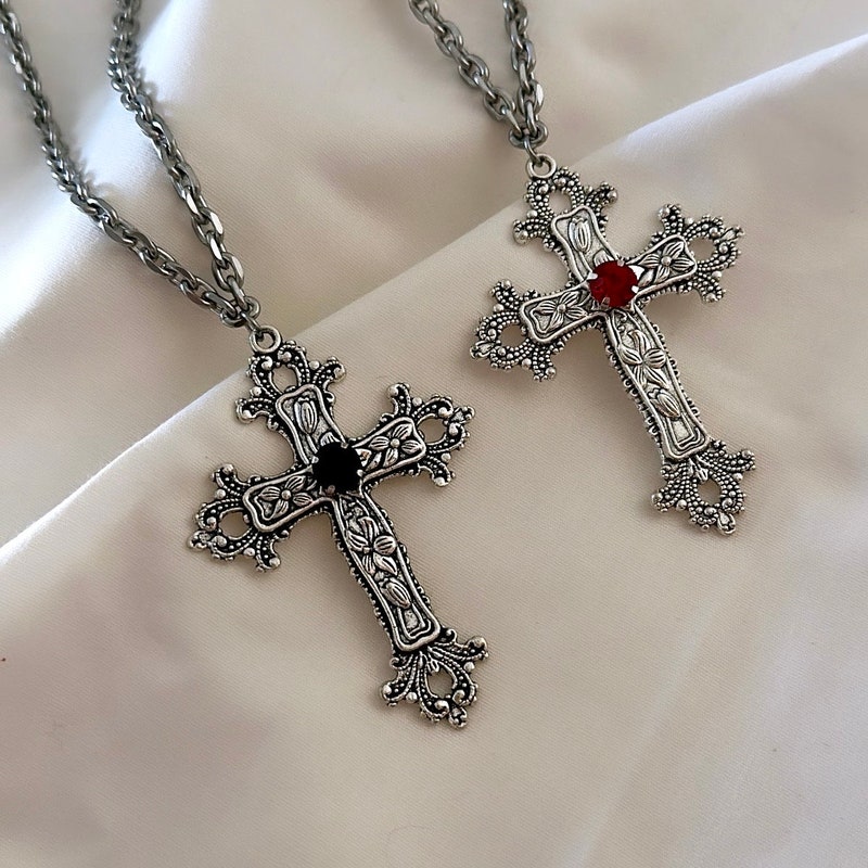 Couple Matching Cross Necklace - Etsy