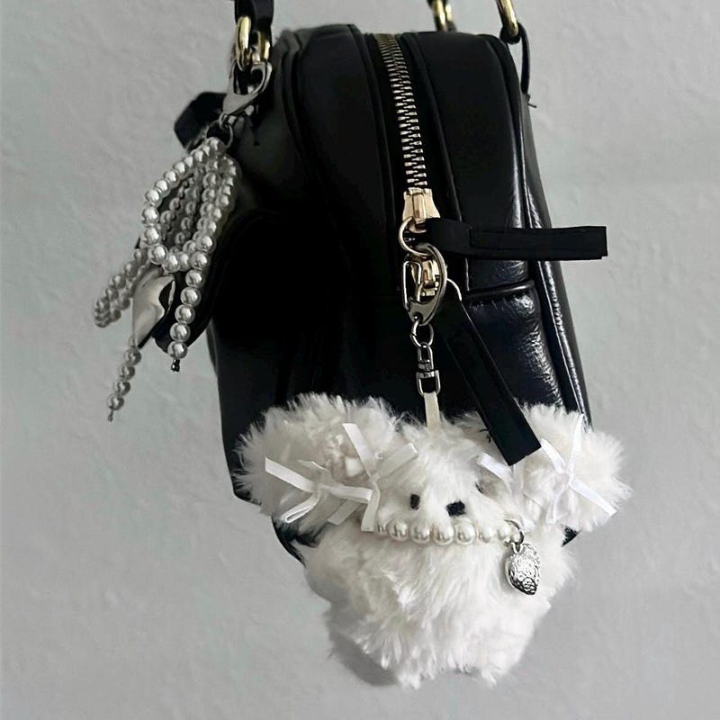 Fluffy Rabbit Keychain - Etsy