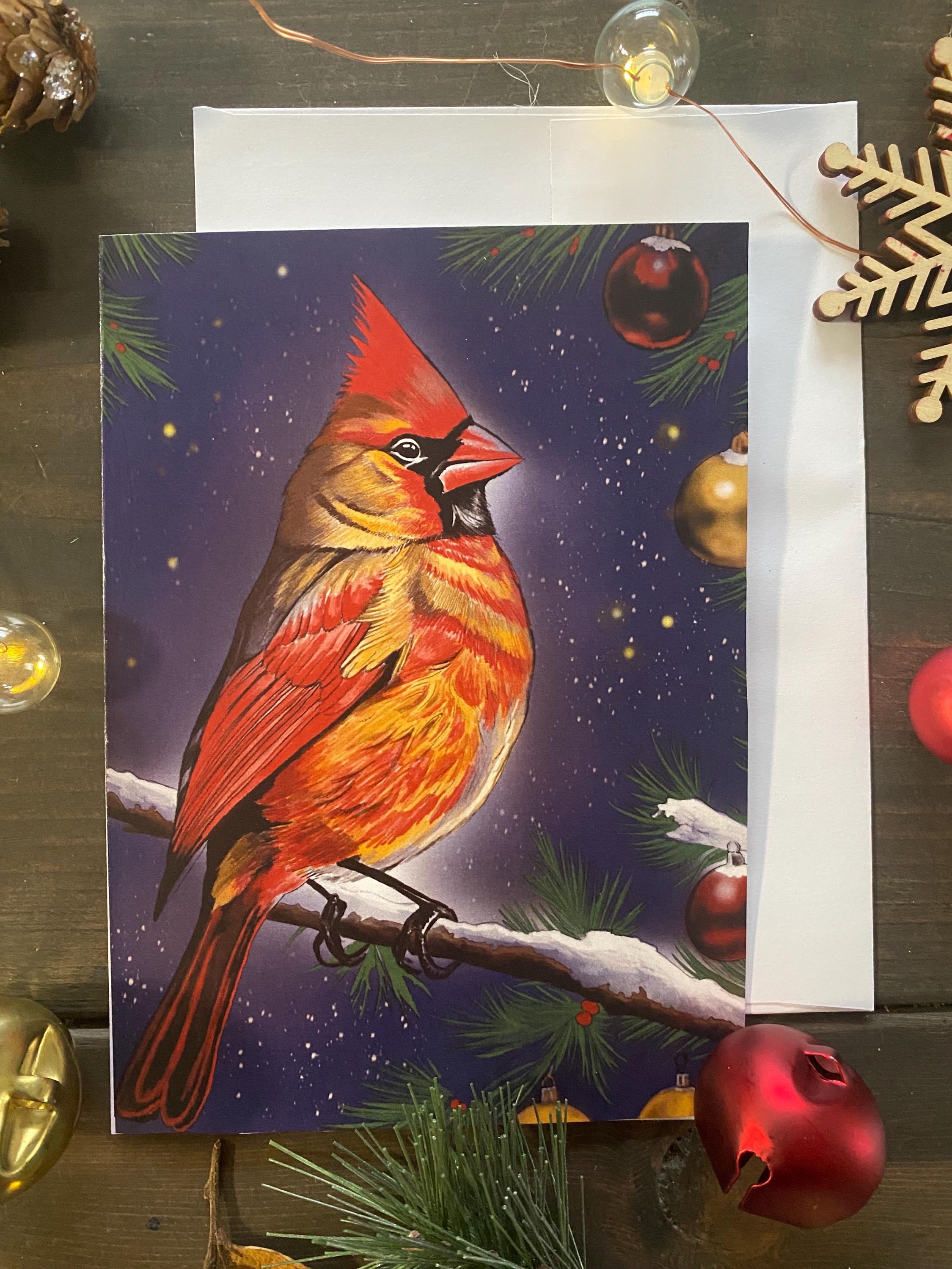 Cardinal Christmas Card Digital Download Printable Greeting Card - Etsy