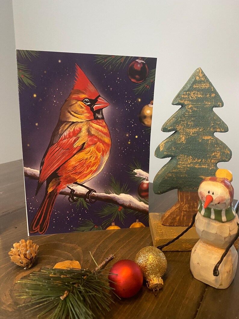Cardinal Christmas Card Digital Download Printable Greeting Card - Etsy