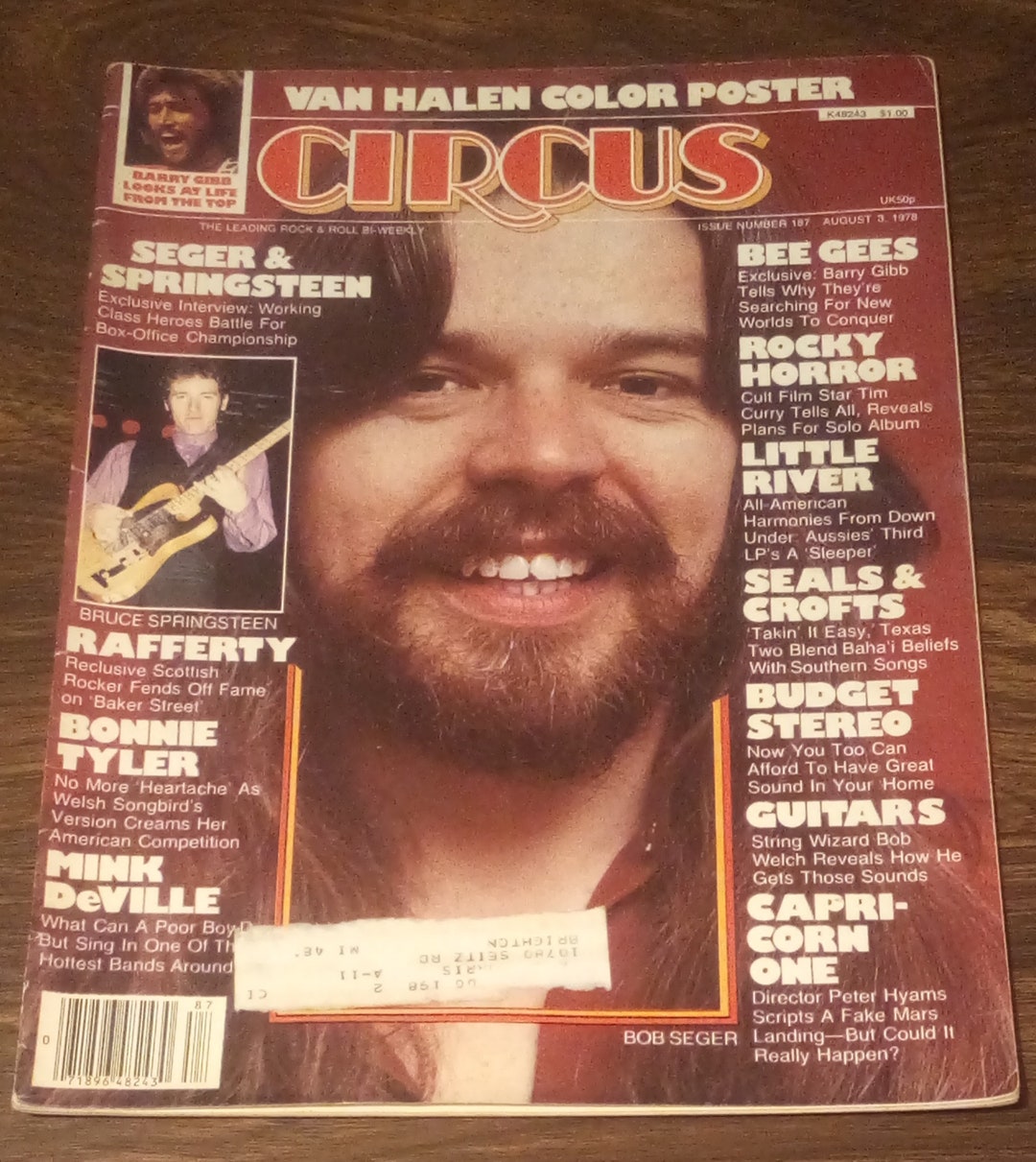 Circus Magazine Aug 3, 1978 Bob Seger / Rafferty /springsteen / Bee ...