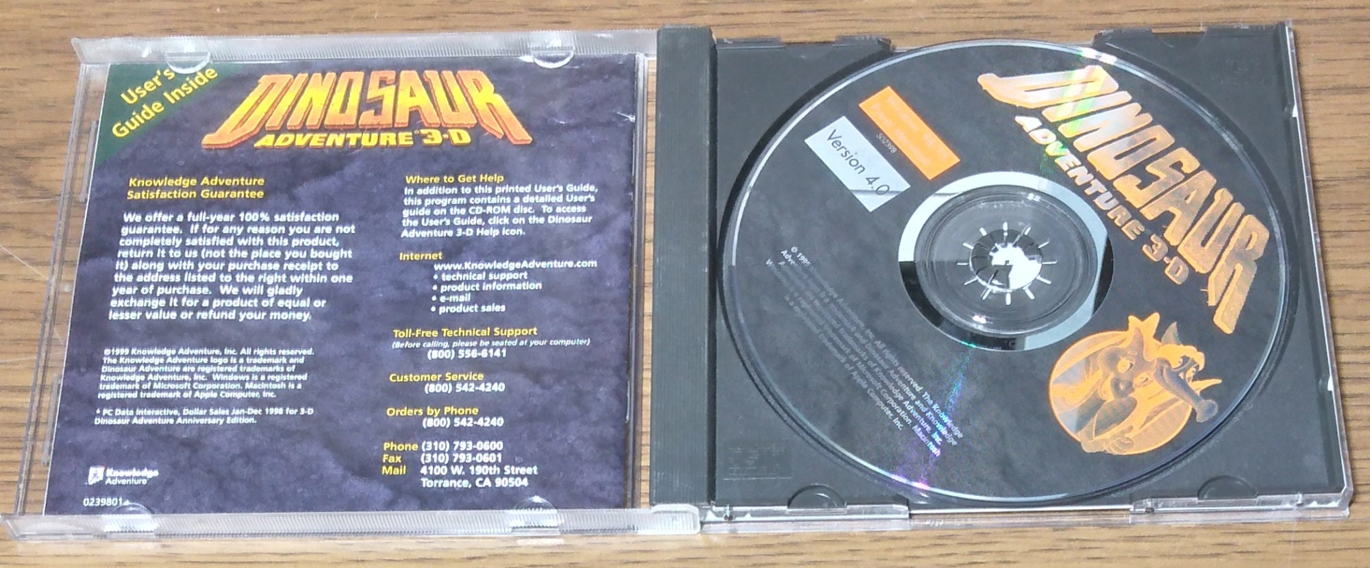 Dinosaur Adventure 3-D (1999 Used Cd-rom) - Virtual Exploration Game - Etsy