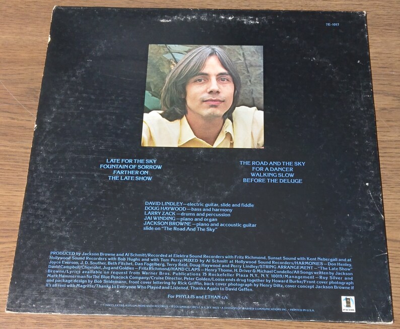 Jackson Browne - Late for the Sky (1974 Vinyl LP) - Etsy