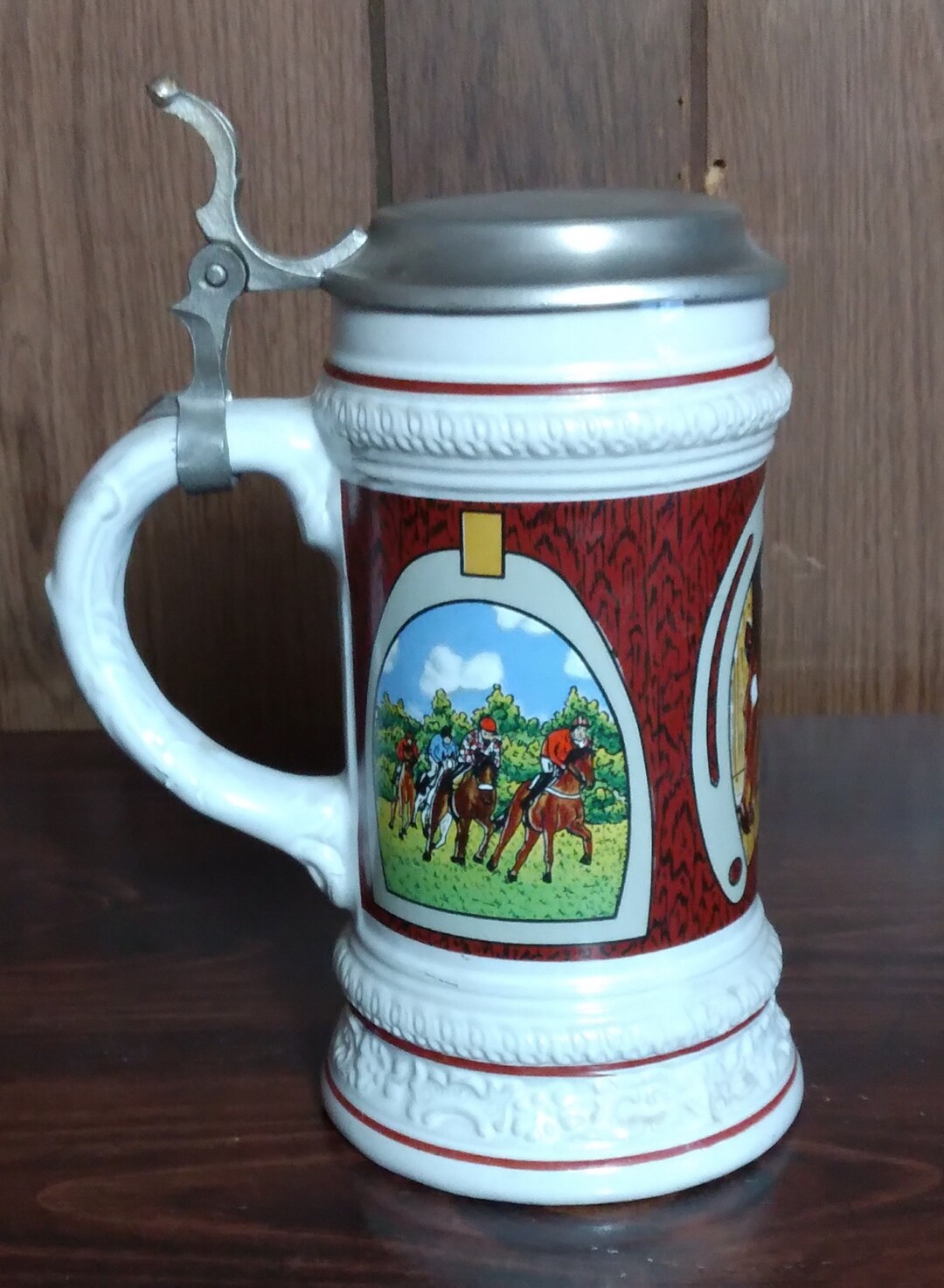 Gerz Horse Vintage Stein W/ Pewter Lid - Etsy
