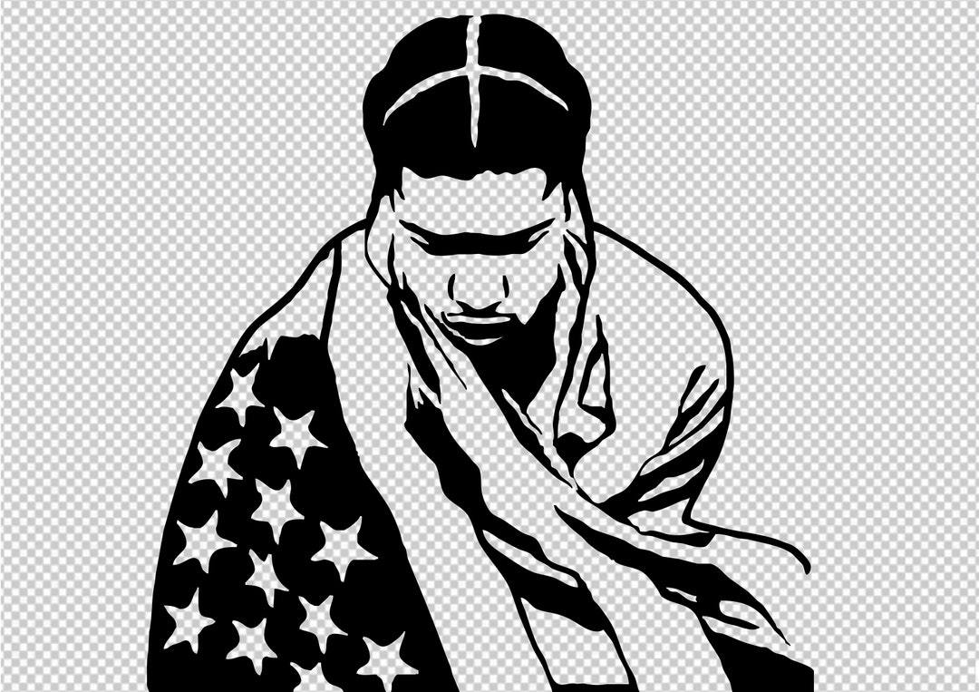 ASAP Rocky Hip Hop SVG ASAP Rocky Wrapped in Flag Clipart Praise the ...