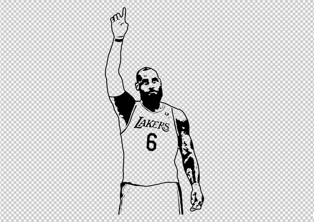 Lebron James SVG PNG Download LA Lakers Basketball Star - Etsy UK