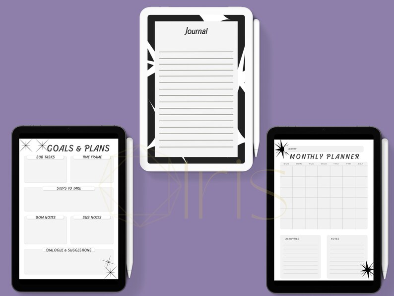 Submissive Training Bdsm Journal Dominant Training Planner Noir