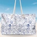 Beach Large Tote Bag, Seashell Texture Tote Bag, Neutral Tone Beach Bag ...