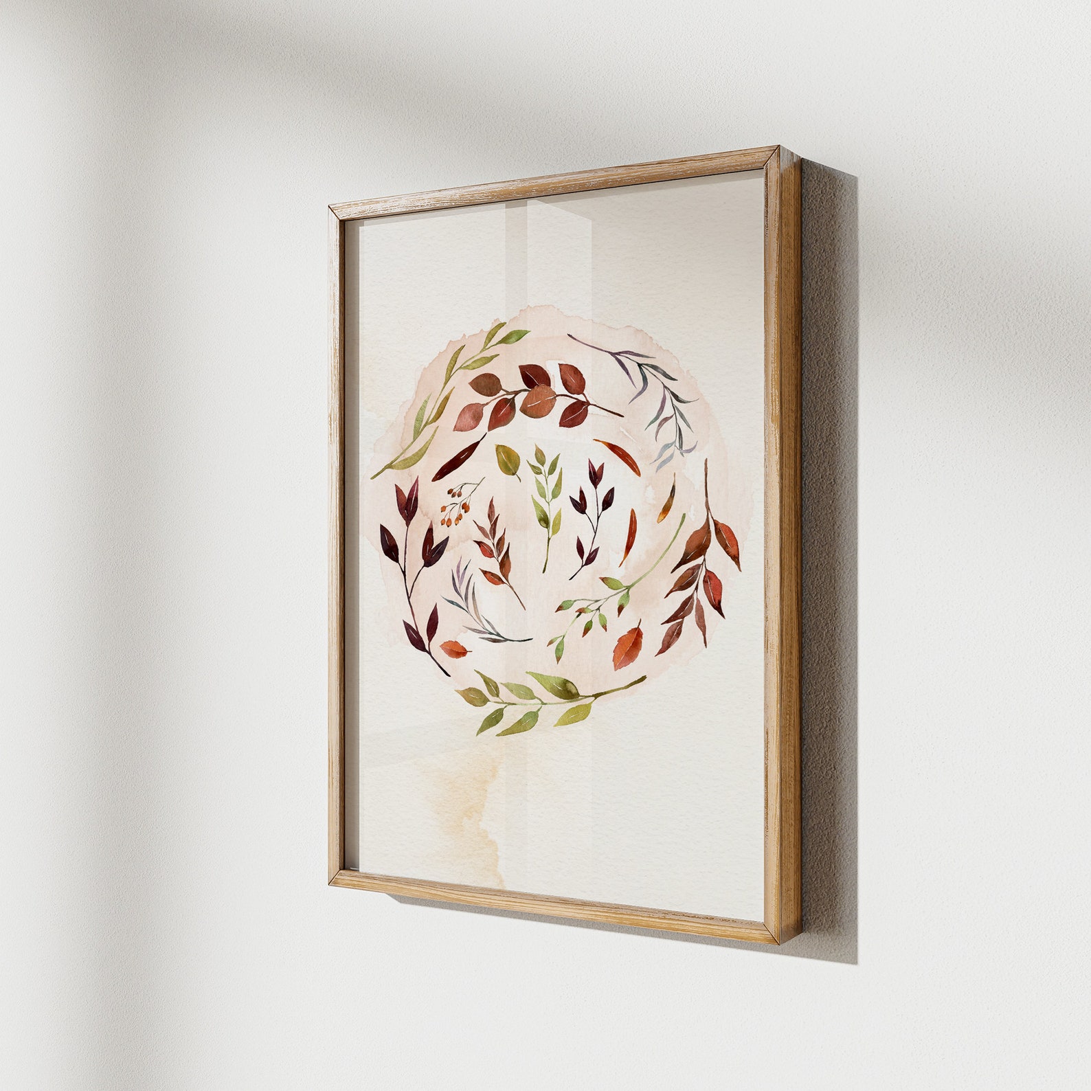 Watercolor Falling Leaves Fall Print, Fall Printable Art, Autumn Leaves ...