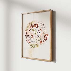 Watercolor Falling Leaves Fall Print, Fall Printable Art, Autumn Leaves ...