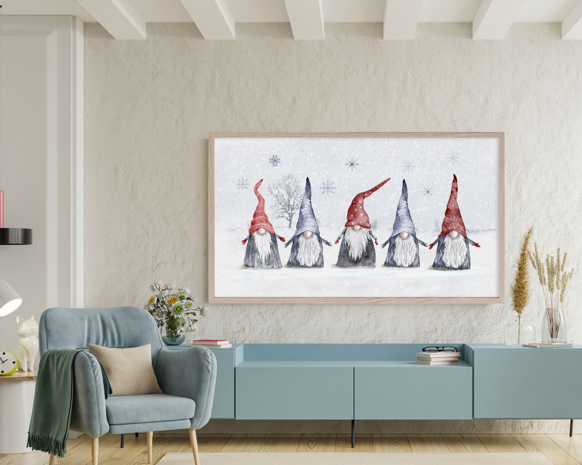 The Frame TV Art Christmas Christmas Gnomes Samsung Frame TV - Etsy
