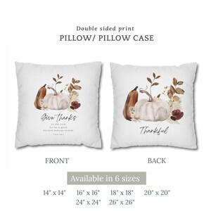 Psalm 136:1 Pillow Cover, Give Thanks to the Lord Fall Bible Verse Fall ...