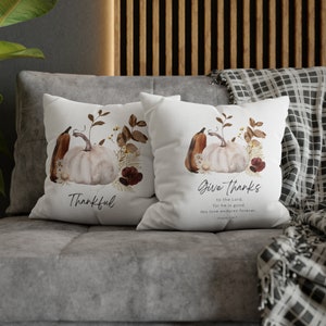 Psalm 136:1 Pillow Cover, Give Thanks to the Lord Fall Bible Verse Fall ...