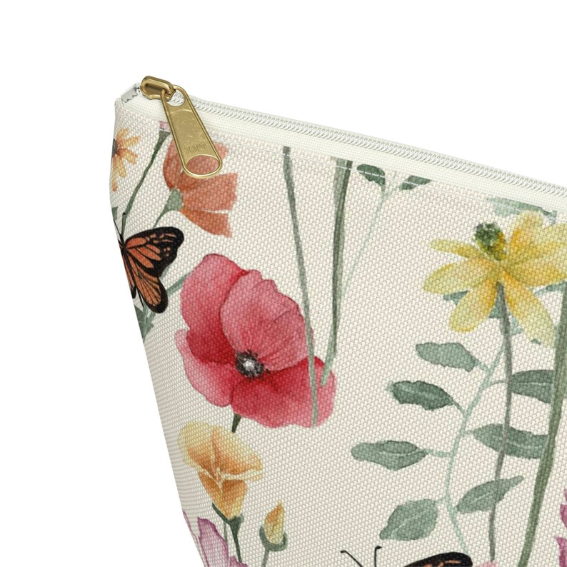 Watercolor Wildflowers Makeup Bag: Floral Zipper Pouch - Etsy