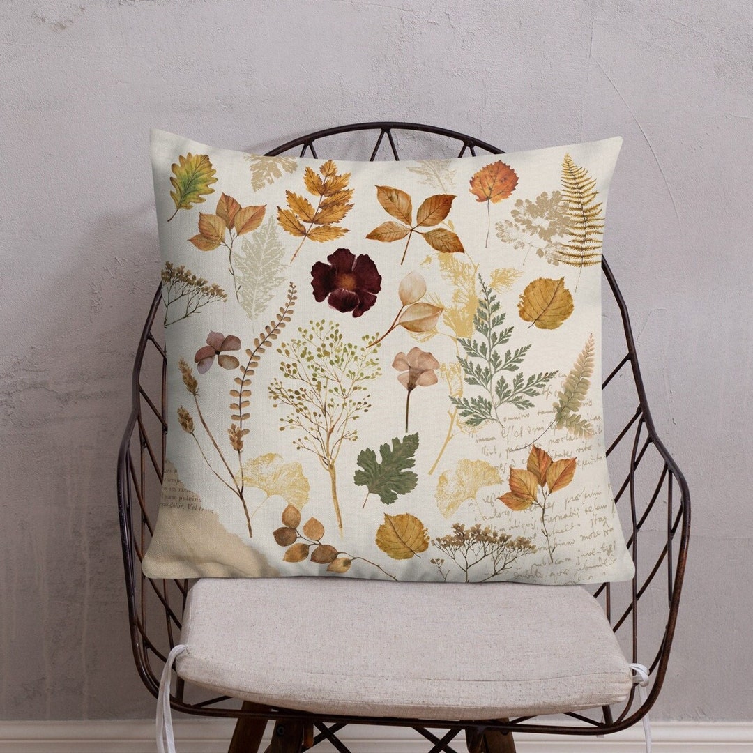 Fall Pillow Cover Wildflower Pillow Cover Fall Decor Autumn Dried ...