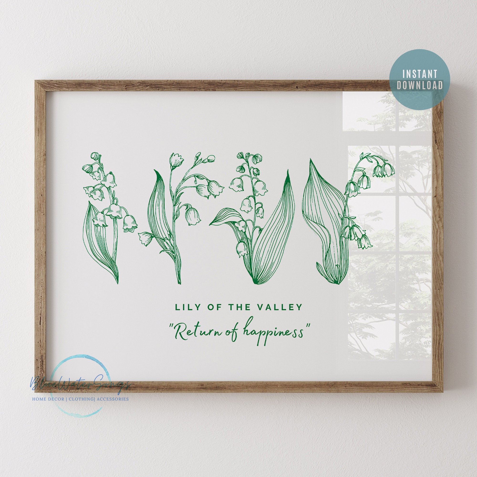 Lily of the Valley Printable Lily of the Valley Print May - Etsy