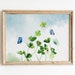 Four Leaf Clover Art Print, Shamrock Watercolor Painting, Watercolor ...