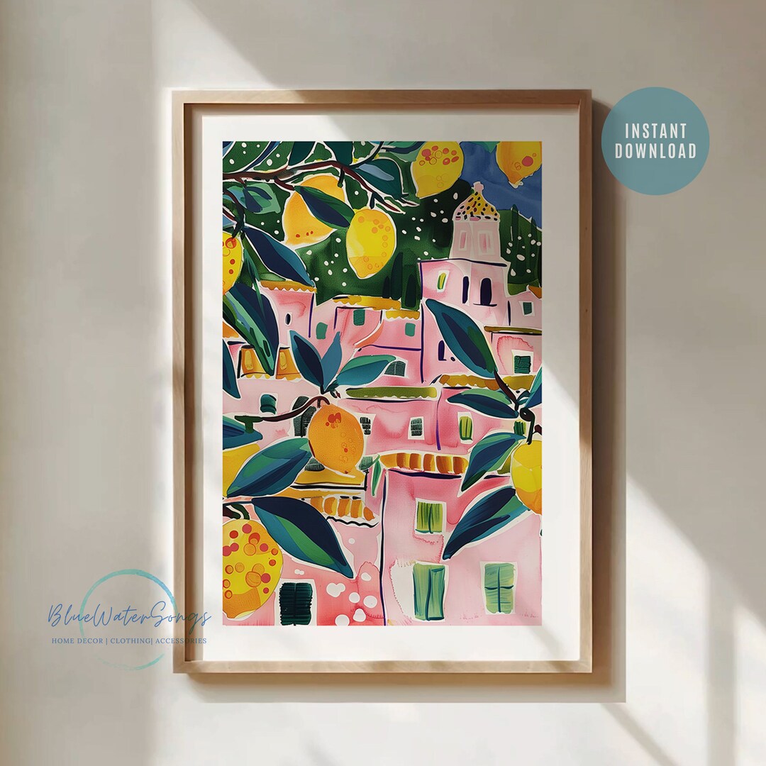 Italia Summer Lemon Poster Print, La Dolce Vita Lemon Printable, Travel ...