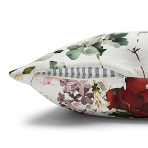 Watercolor Wildflowers Spring Summer Pillow Cover, Colorful Flower ...