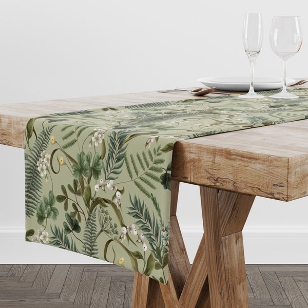 Table Runner Green - Etsy