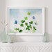 Four Leaf Clover Art Print, Shamrock Watercolor Painting, Watercolor ...