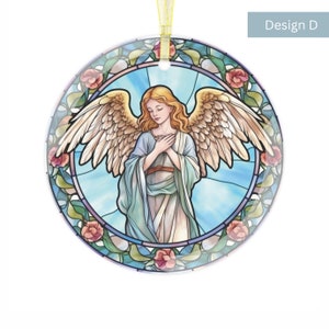 Angel Ornament, Christmas Stained Glass Ornaments, Angel Window ...