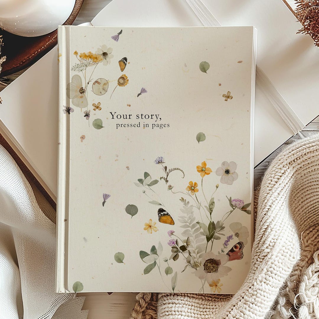 Watercolor Pressed Flower Journal: Botanical Hardcover Planner - Etsy