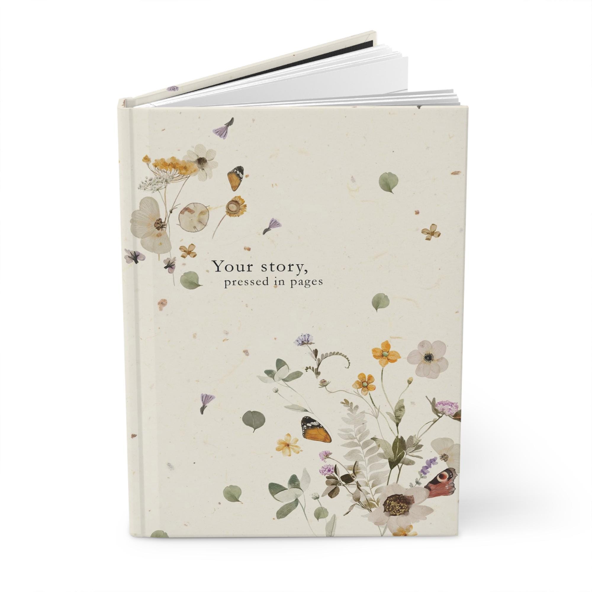 Watercolor Pressed Flower Journal: Botanical Hardcover Planner - Etsy