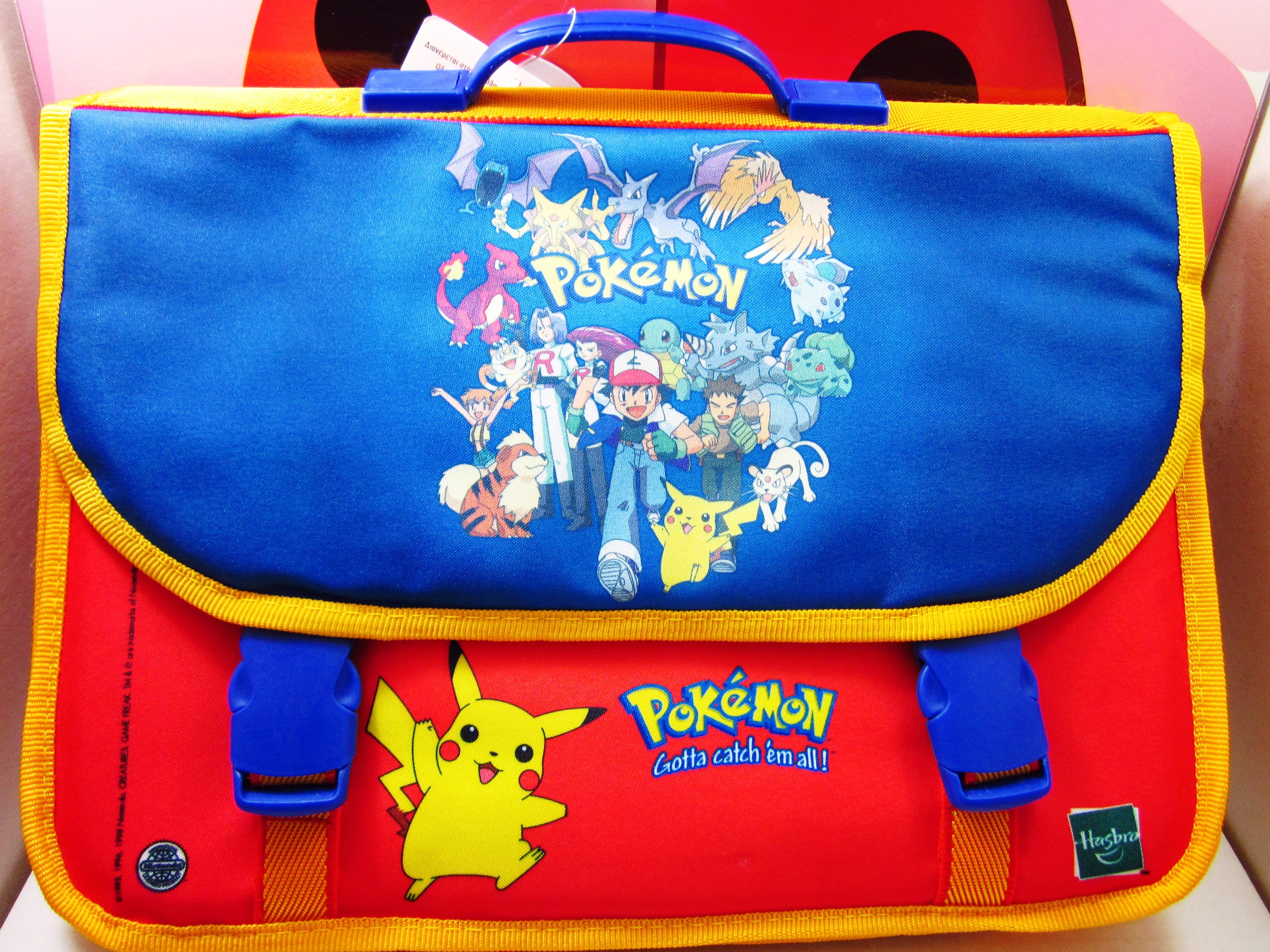 POKEMON Kids Backpack 14in School Bag Briefcase 2000 Hasbro - Etsy