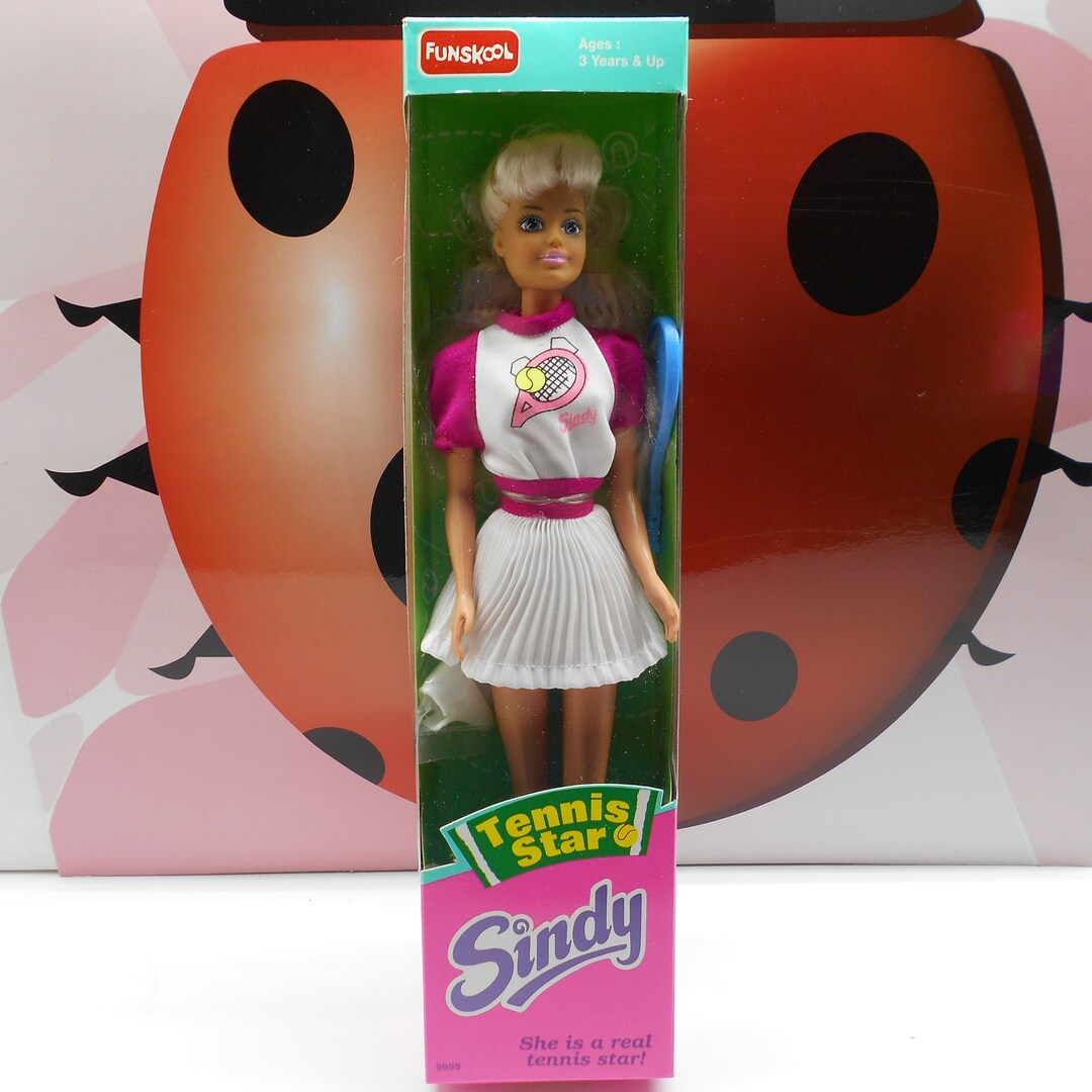 SINDY TENNIS STAR Doll Clothes Accessories 9995 Hasbro Funskool 90s ...