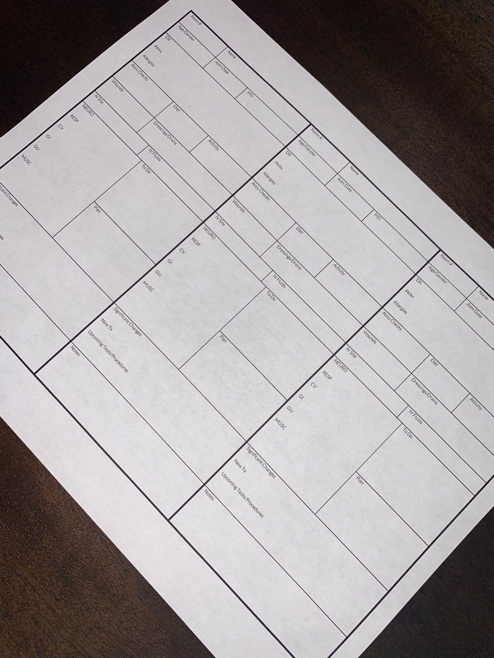 Med Surg Nurse Report Sheet: 3 Patient Handoff Template (PDF Digital ...