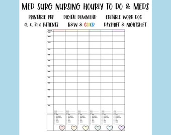 Nursing med pass sheet - Etsy Nederland