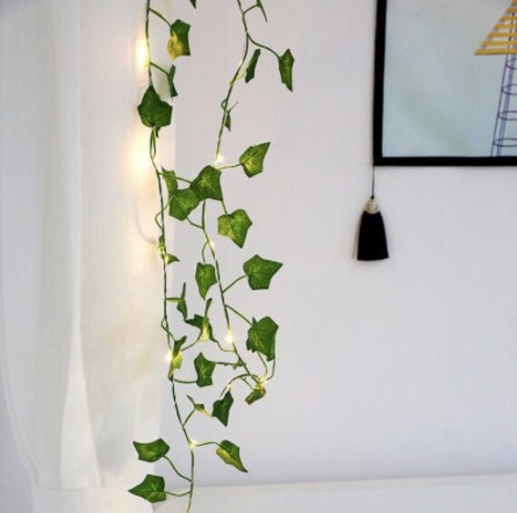 6.5ft Artificial Leaf Ivy String Lights Vine Garland Wreath | Etsy